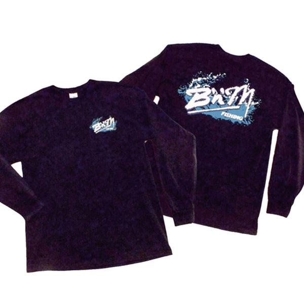 BLACK LONG SLEEVE SPLASH TEES - B'n'M Pole Company